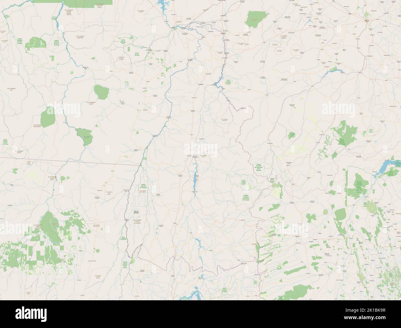 Tocantins, state of Brazil. Open Street Map Stock Photo - Alamy