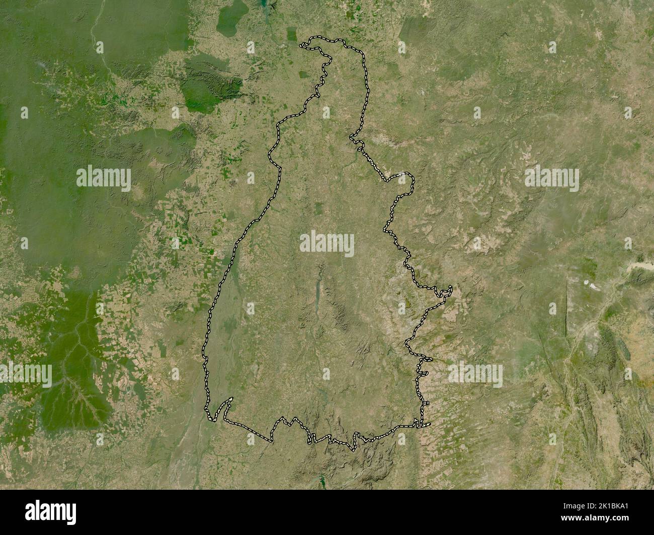 Tocantins, state of Brazil. Low resolution satellite map Stock Photo ...