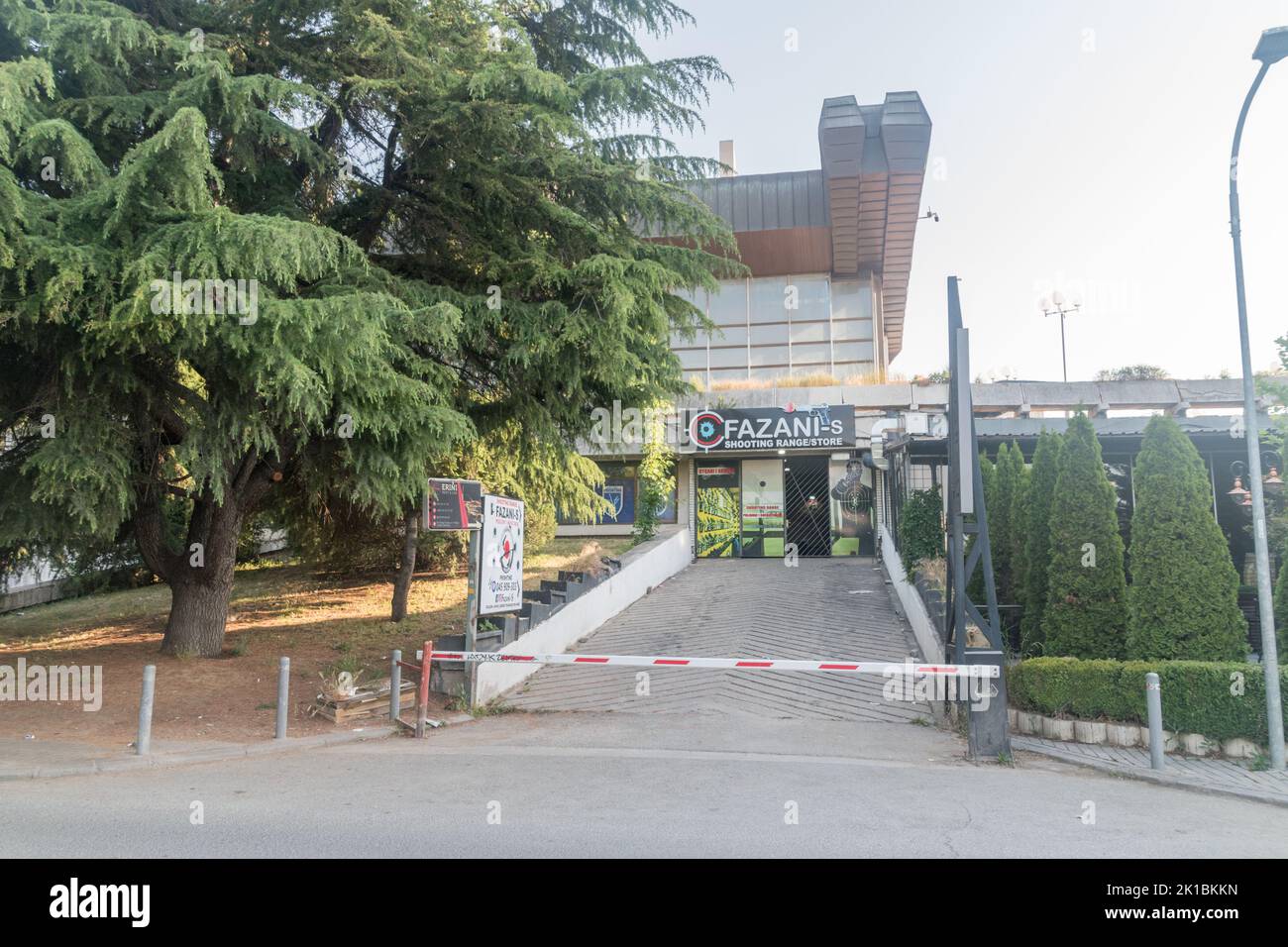 Pristina, Kosovo - June 5, 2022: Fazani-s shooting range and store ...