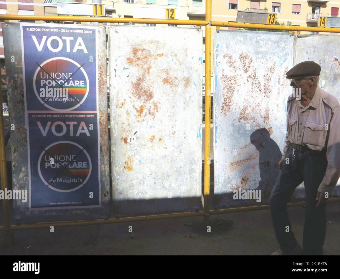 Rome, Italy. 16th Sep, 2022. Election posters are seen on the streets ...