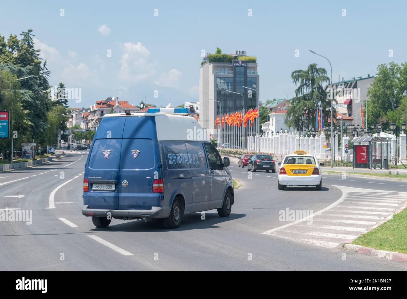 Skopje, North Macedonia - June 5, 2022: Van of Macedonian police Stock ...