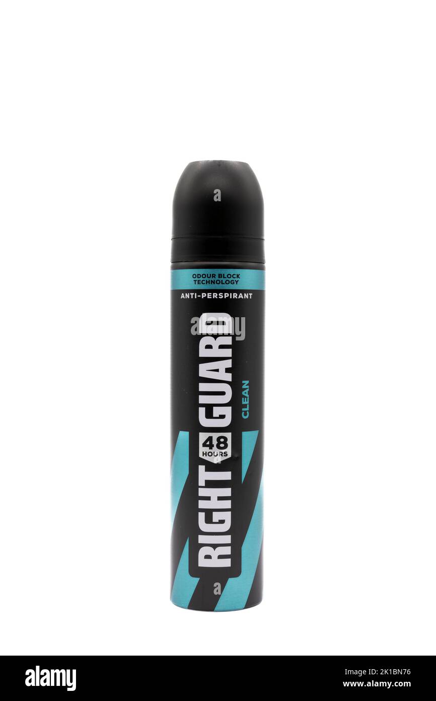 Irvine, Scotland, UK - August 20, 2022: Can of Right Guard 48 hours ...