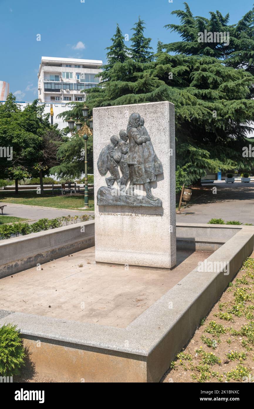 Skopje, North Macedonia - June 5, 2022: Monument of the refugee ...