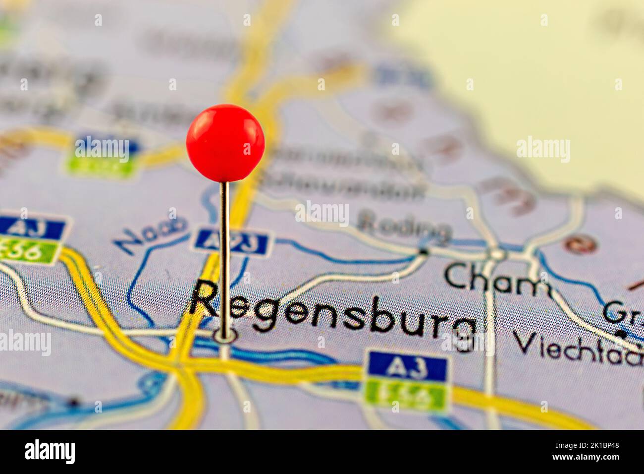 Friedrichshafen map. Close up of Friedrichshafen map with red pin. Map ...