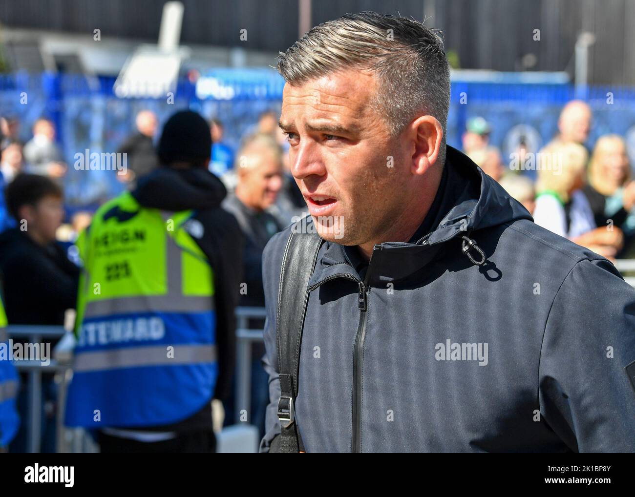 Plymouth Argyle Manager Steven Schumacher arrives during the Sky Bet ...
