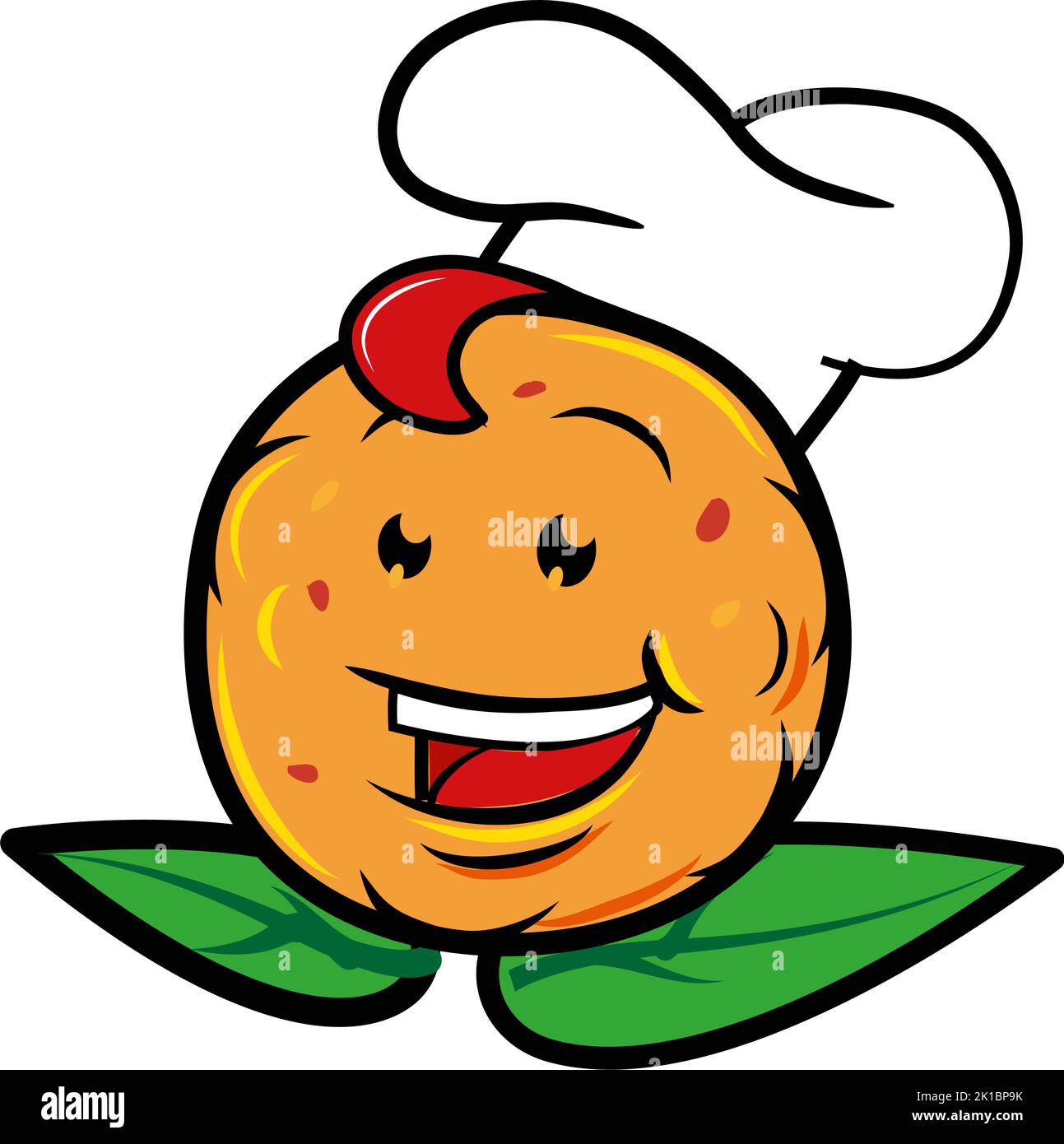Cute flat cartoon meatball illustration. Vector illustration Stock ...