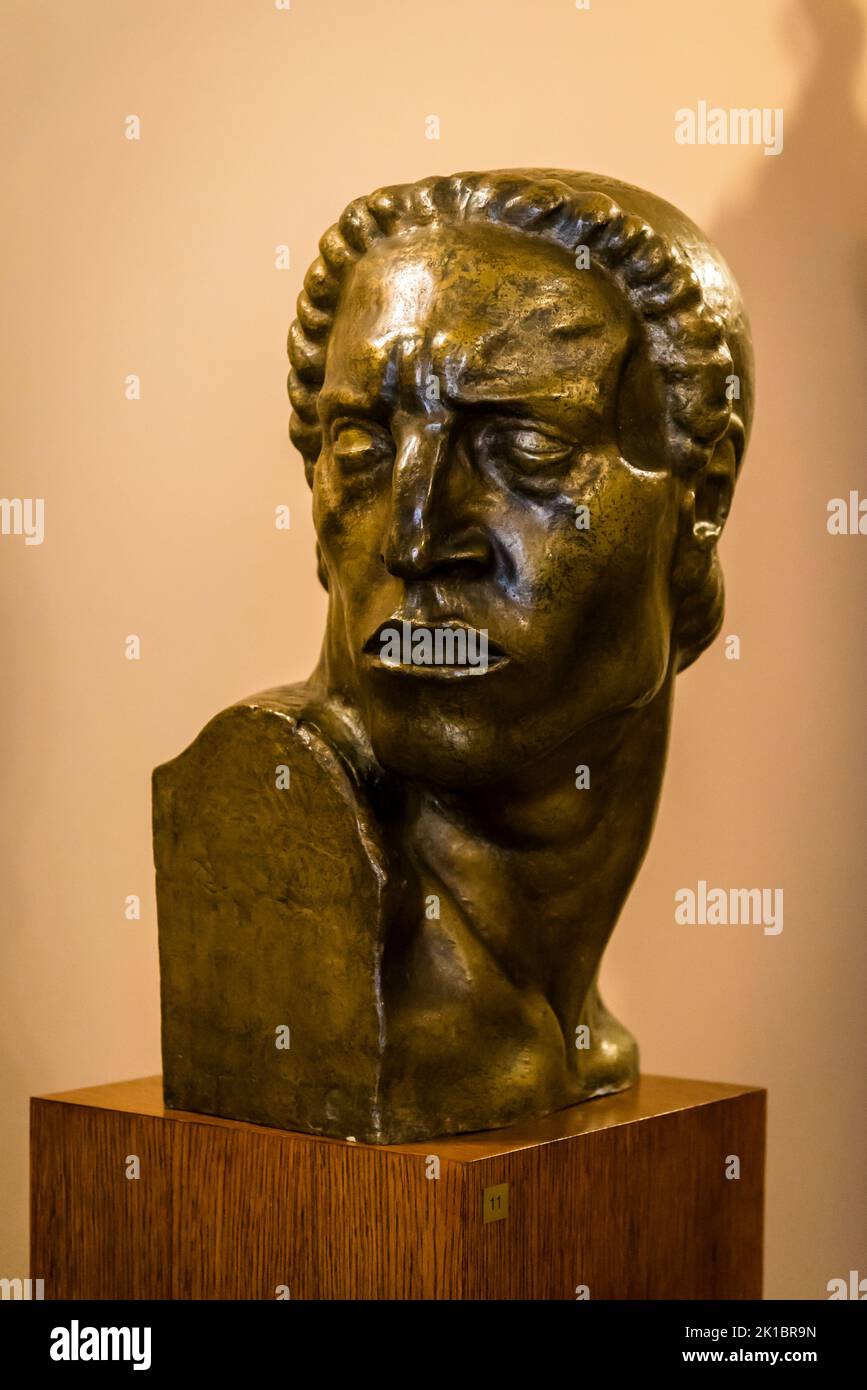 Head sculpture, Ivan Mestrovic Atelier, Upper Town, Zagreb, Croatia ...