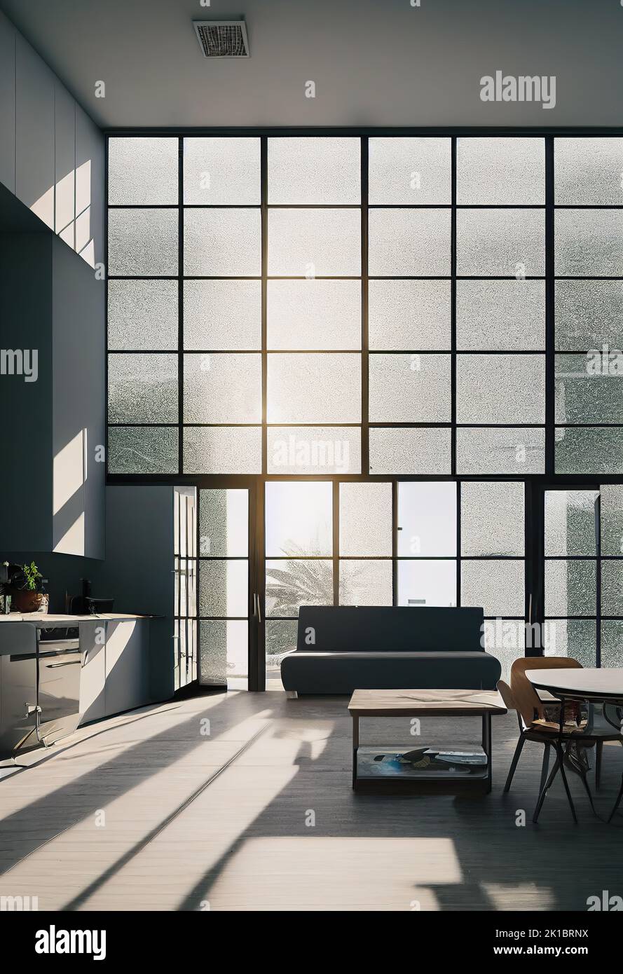 A modern apartment house with huge windows Stock Photo - Alamy