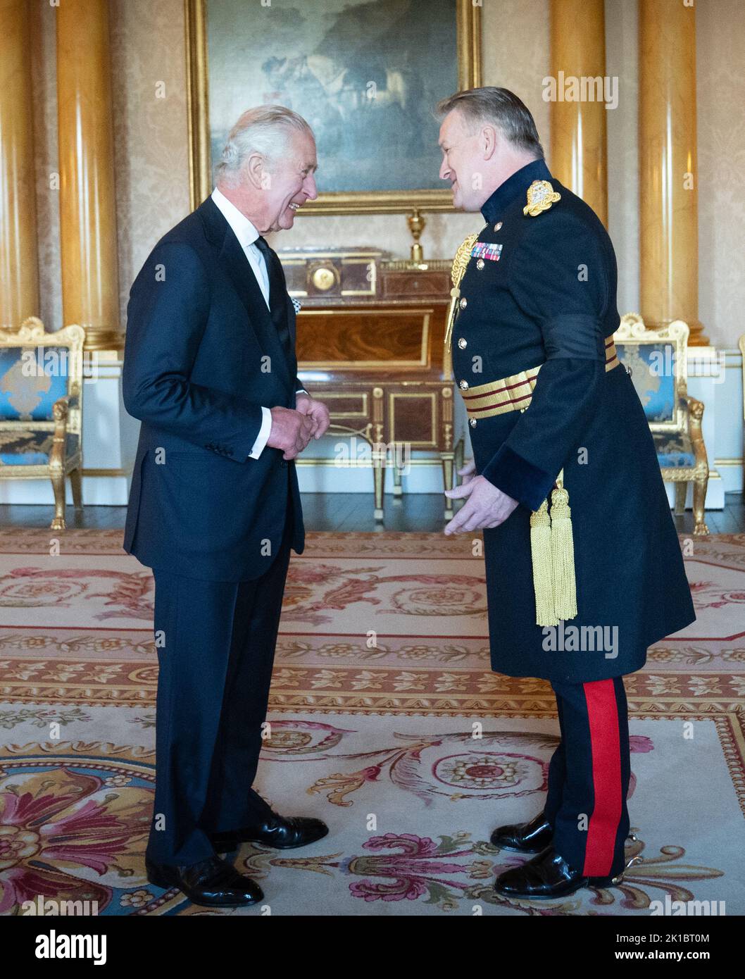 King Charles III greets General Sir James Hockenhull, Commander of ...