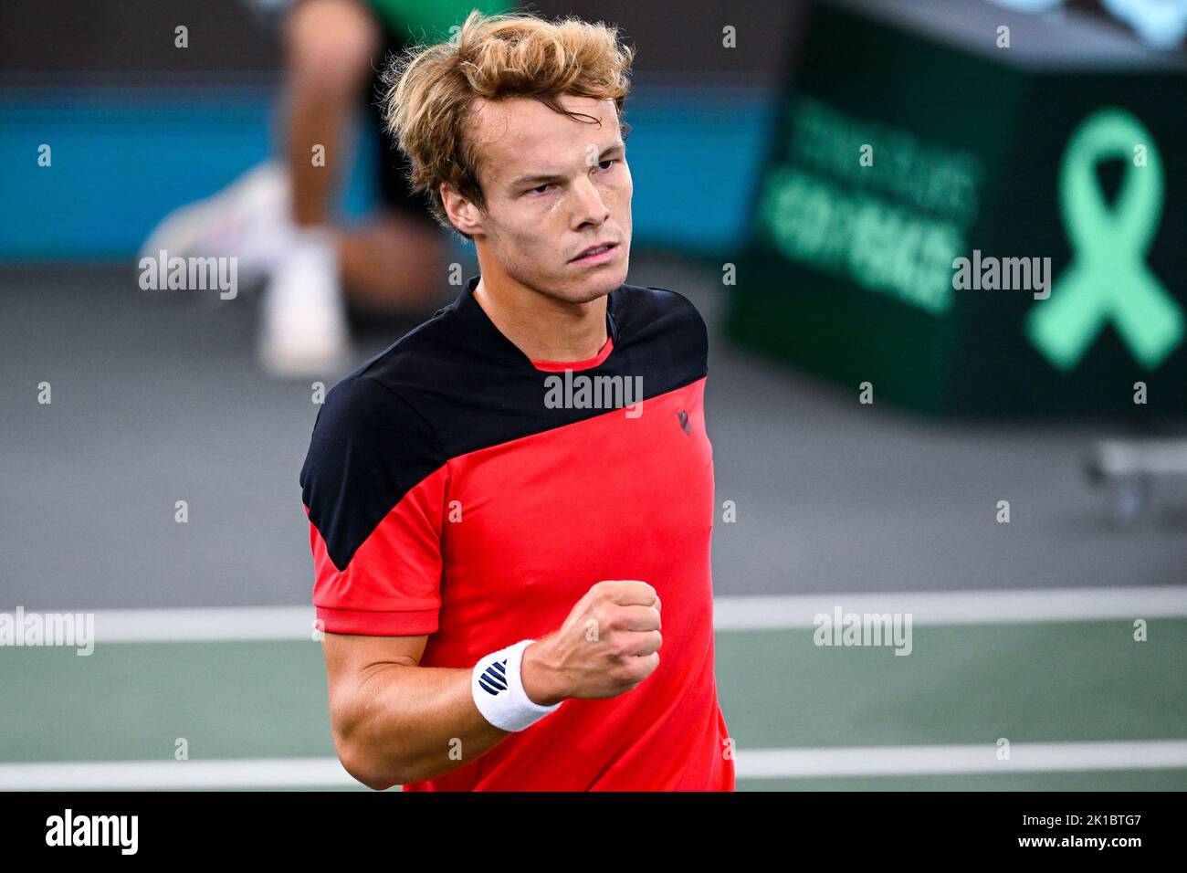 Hamburg, Germany. 17th Sep, 2022. Belgian Michael Geerts reacts during ...