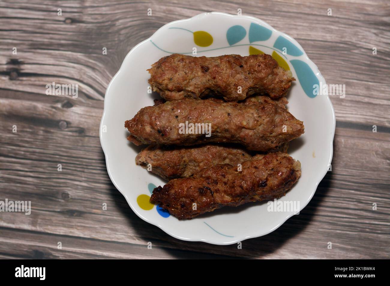 Arabic cuisine traditional food beef Kofta, kebab and tarb kofta which ...