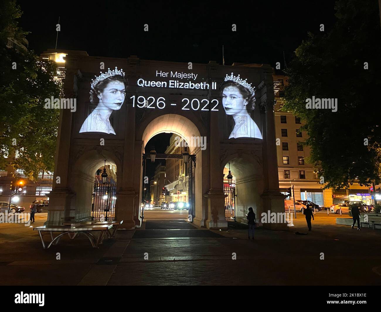 Projections of queen elizabeth the second hi-res stock photography and ...