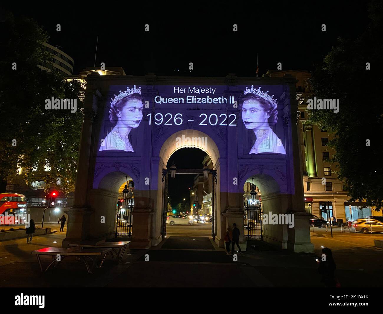 Projections of queen elizabeth the second hi-res stock photography and ...