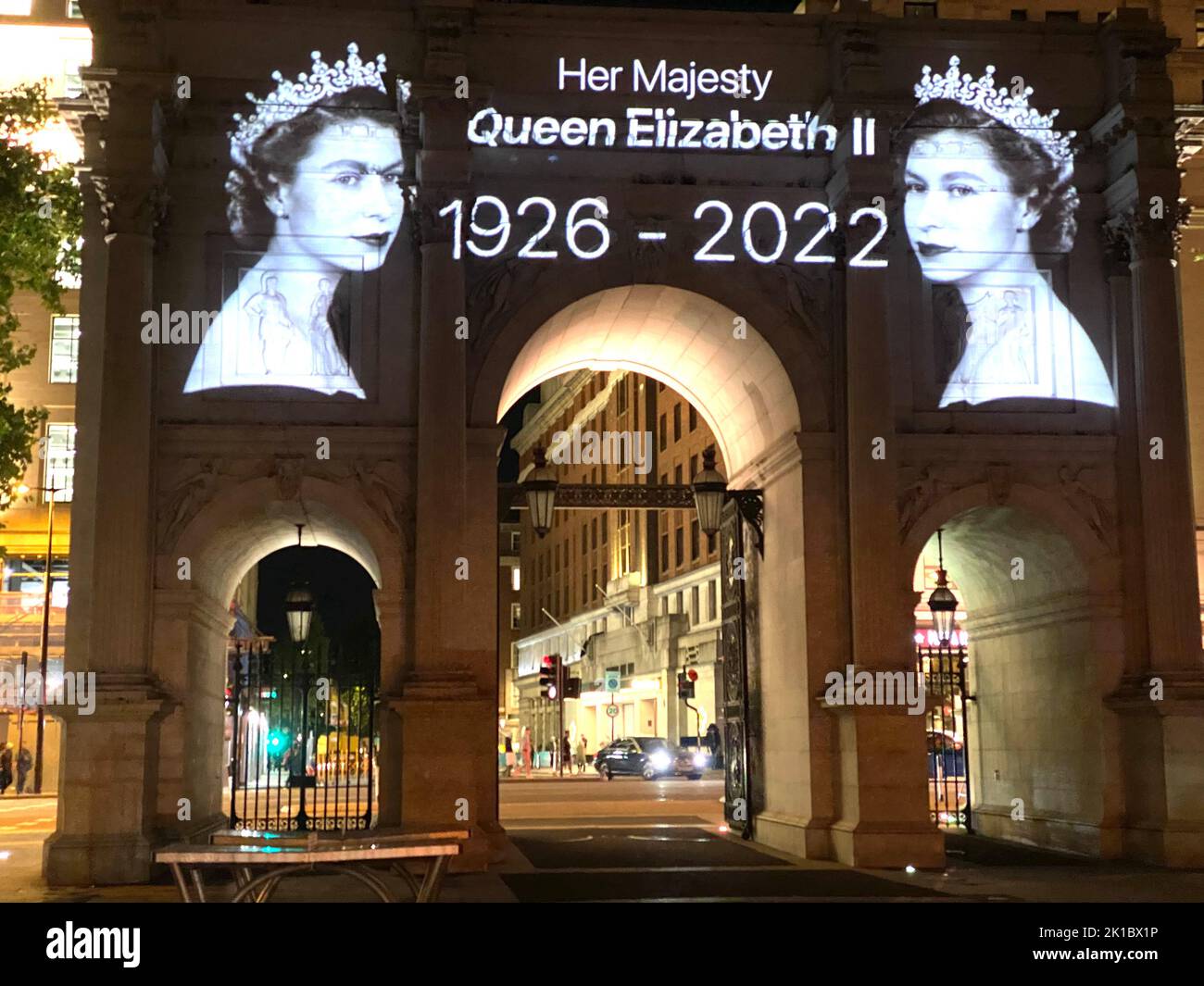Projections of queen elizabeth the second hi-res stock photography and ...