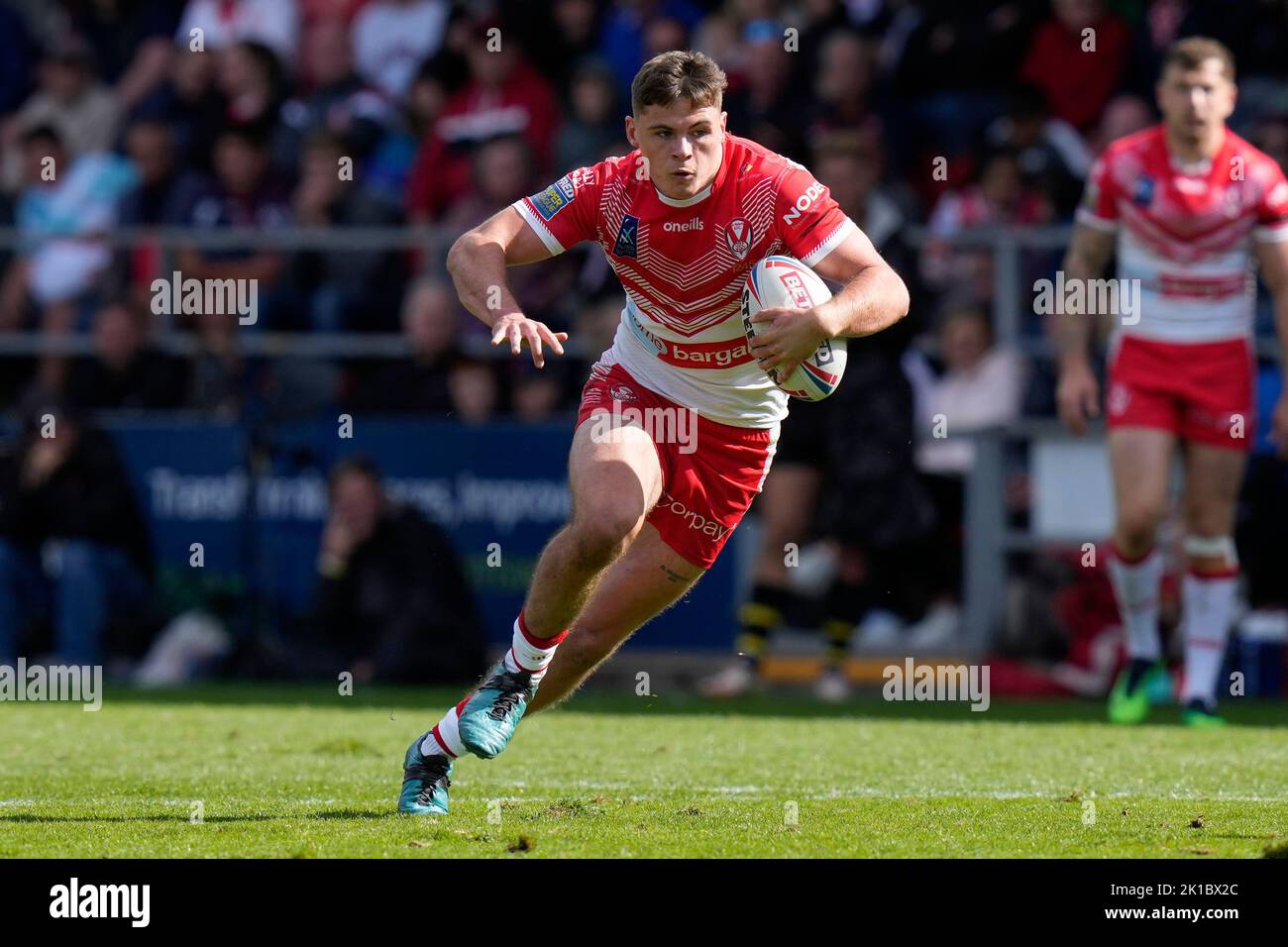 Jack Welsby #1 of St Helens during the Betfred Super League match St ...