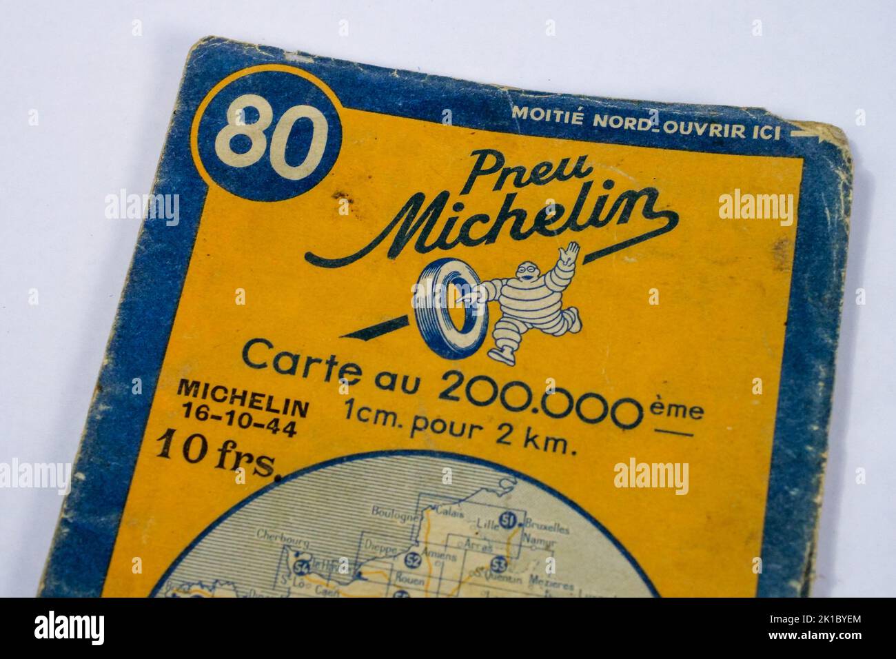 Vintage michelin road map hi-res stock photography and images - Alamy