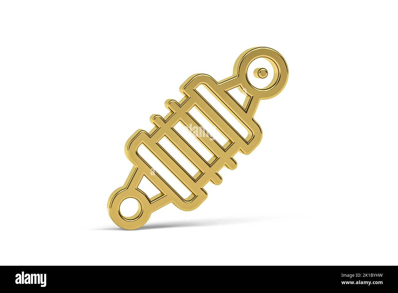 Golden 3d damper icon isolated on white background - 3d render Stock ...