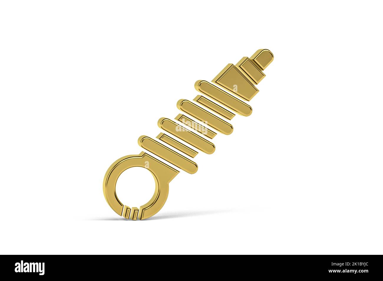 Golden 3d damper icon isolated on white background - 3d render Stock ...