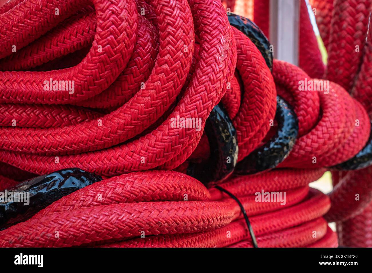 kinetic recovery and tow ropes, heavy duty off-road equipment Stock ...