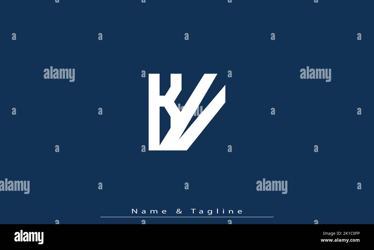 Alphabet letters Initials Monogram logo KV , VK Stock Vector Image ...