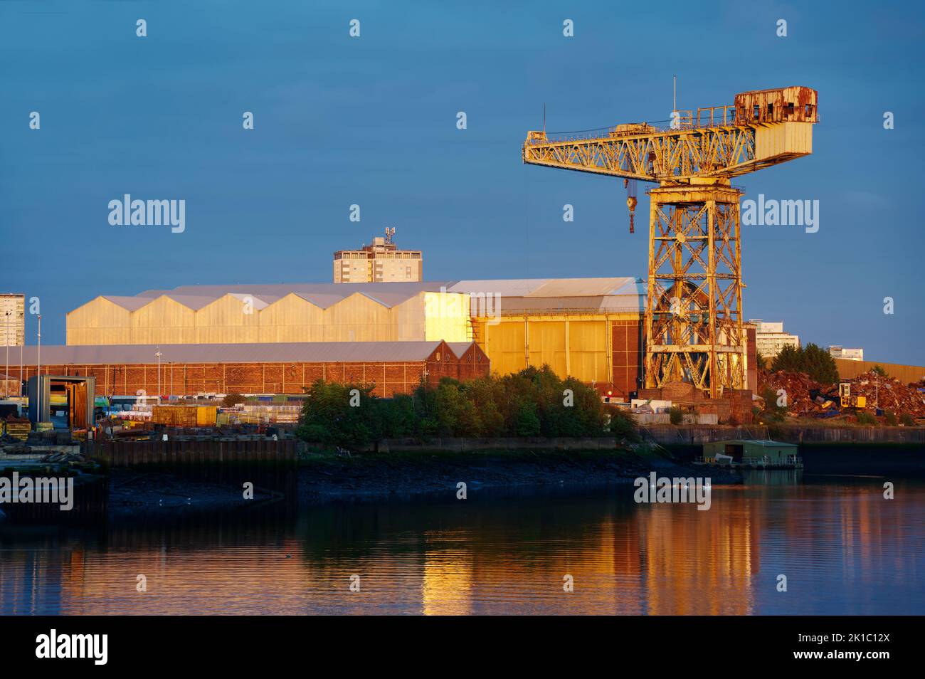 Shipbuilding crane in historical Govan Glasgow Scotland Stock Photo - Alamy