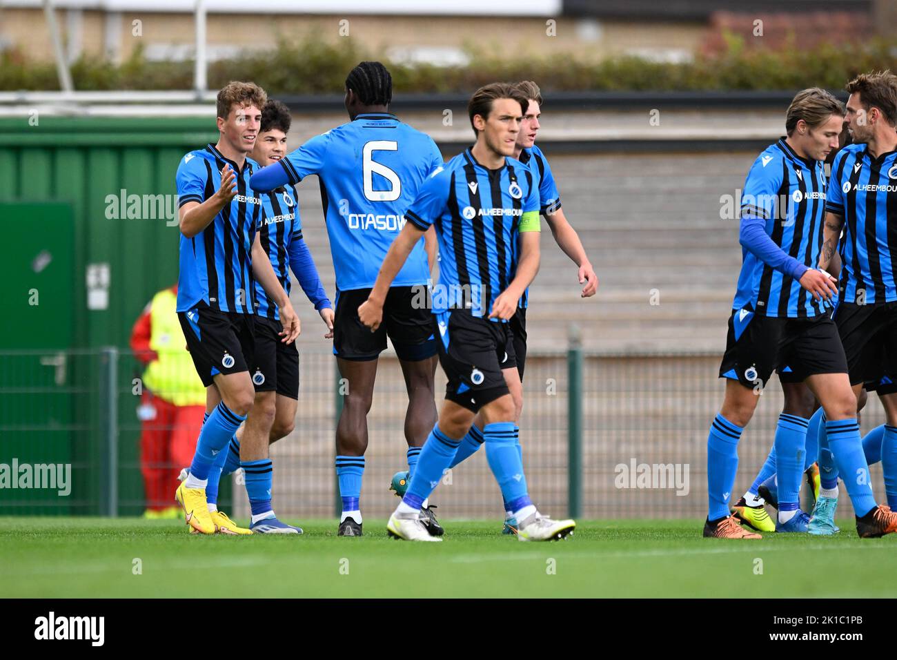Club NXT's Arne Engels celebrates after scoring 1-0 during a soccer ...