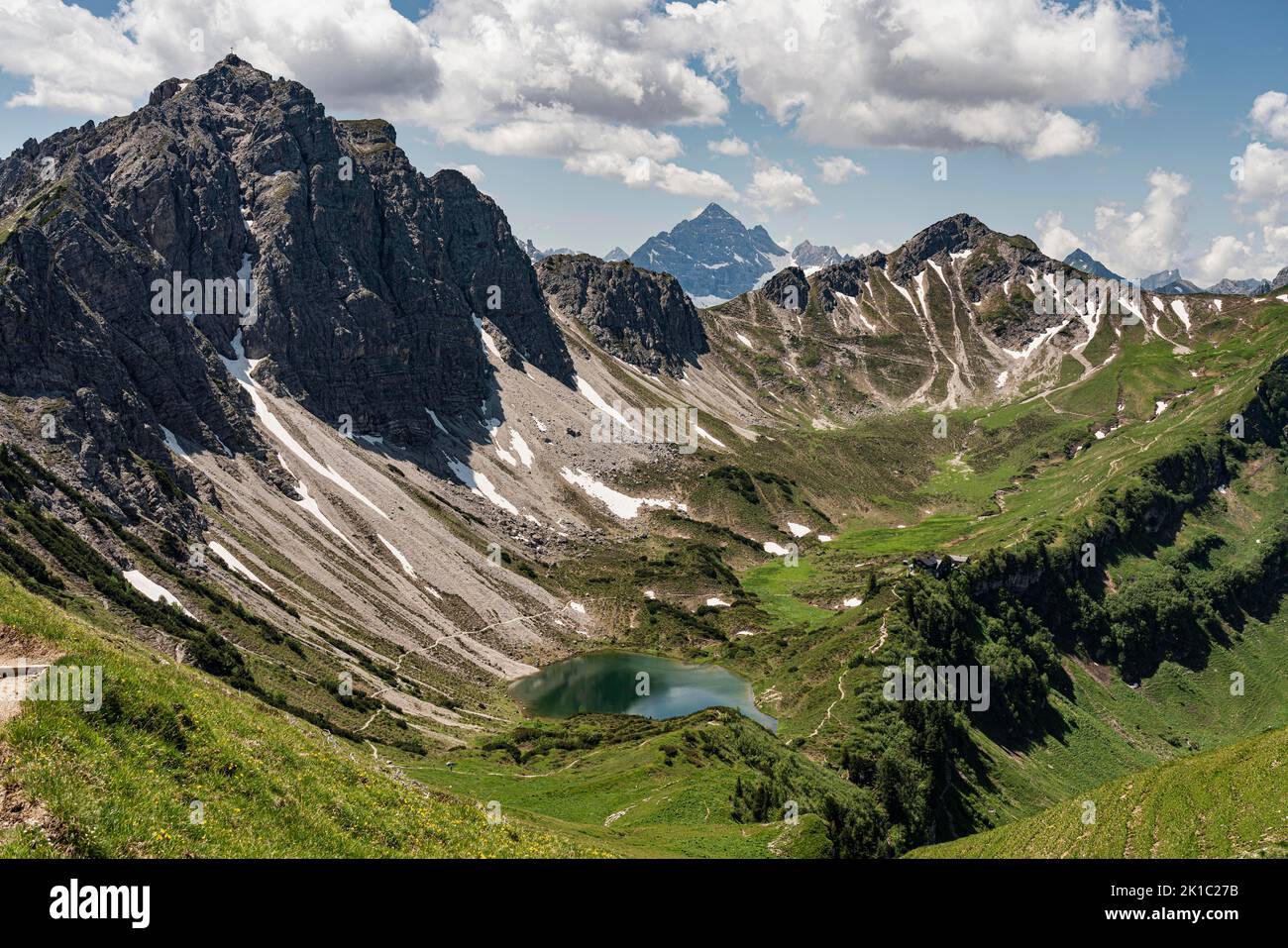 Lache, Hiking Trail, Three Lakes Hike, Tannheim Valley, Tyrol, Austria ...
