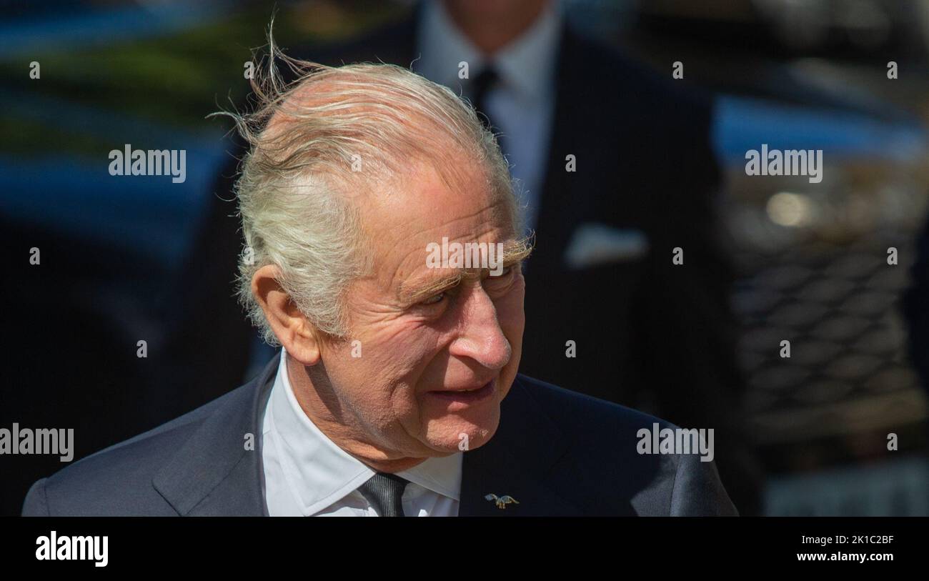 London, England, UK. 17th Sep, 2022. King CHARLES III arrives at ...