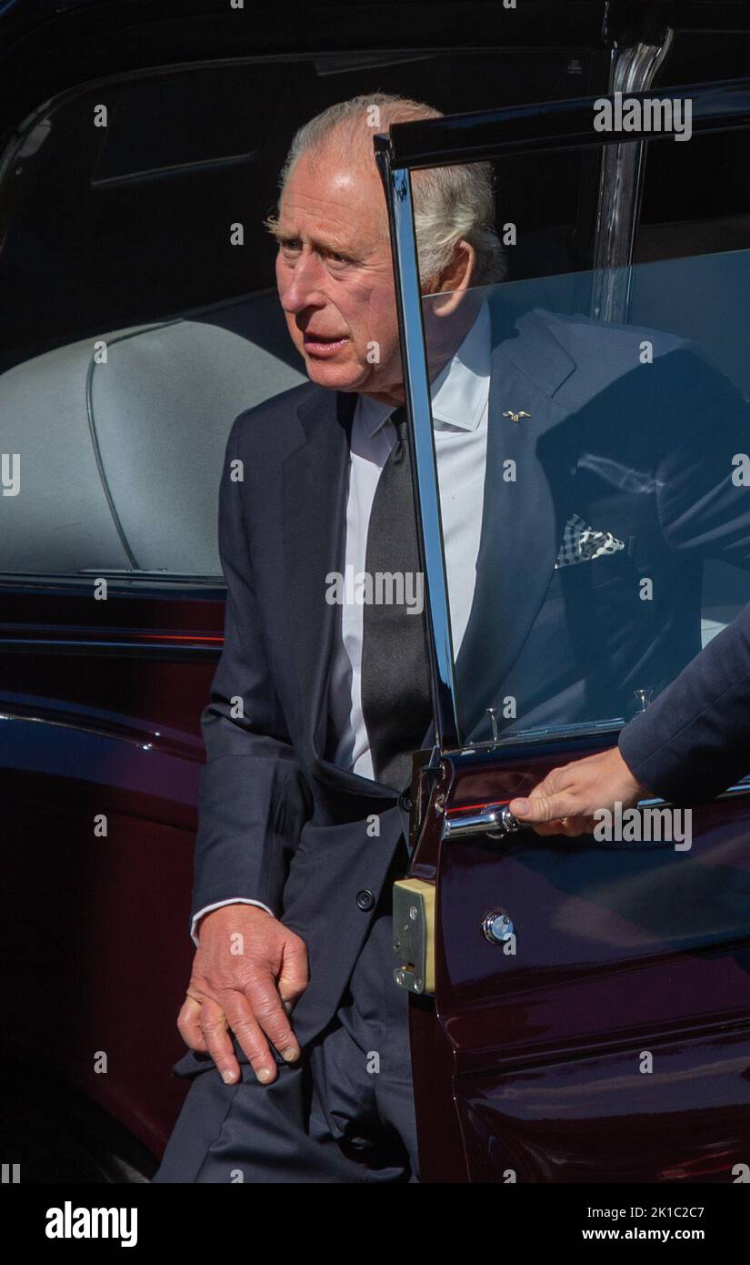 London, England, UK. 17th Sep, 2022. King CHARLES III arrives at ...