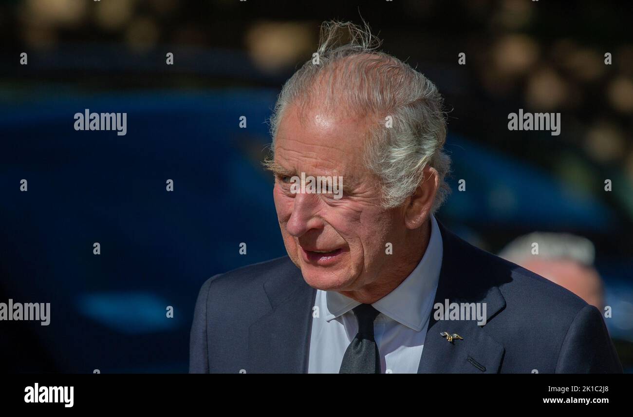 London, England, UK. 17th Sep, 2022. King CHARLES III arrives at ...