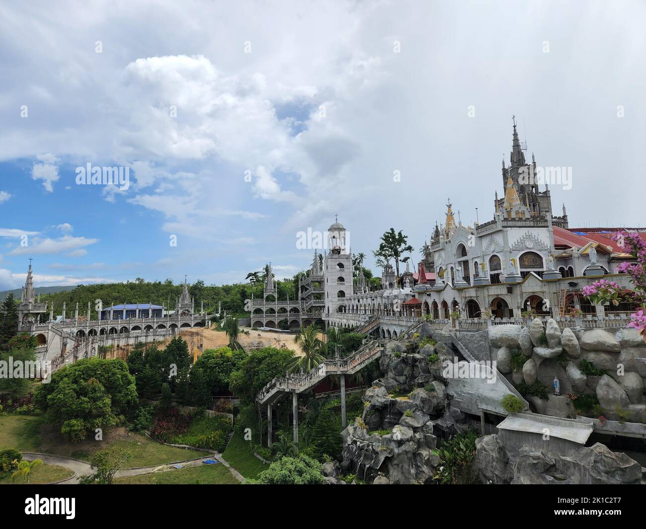 An outdoor view of the Simala Parish Church in Sibonga, Cebu ...