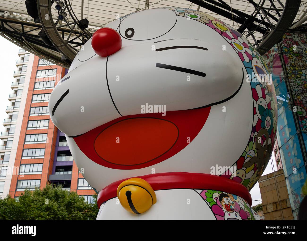 Tokyo, Japan. 17th Sep, 2022. A 10 meter tall Doraemon balloon ...