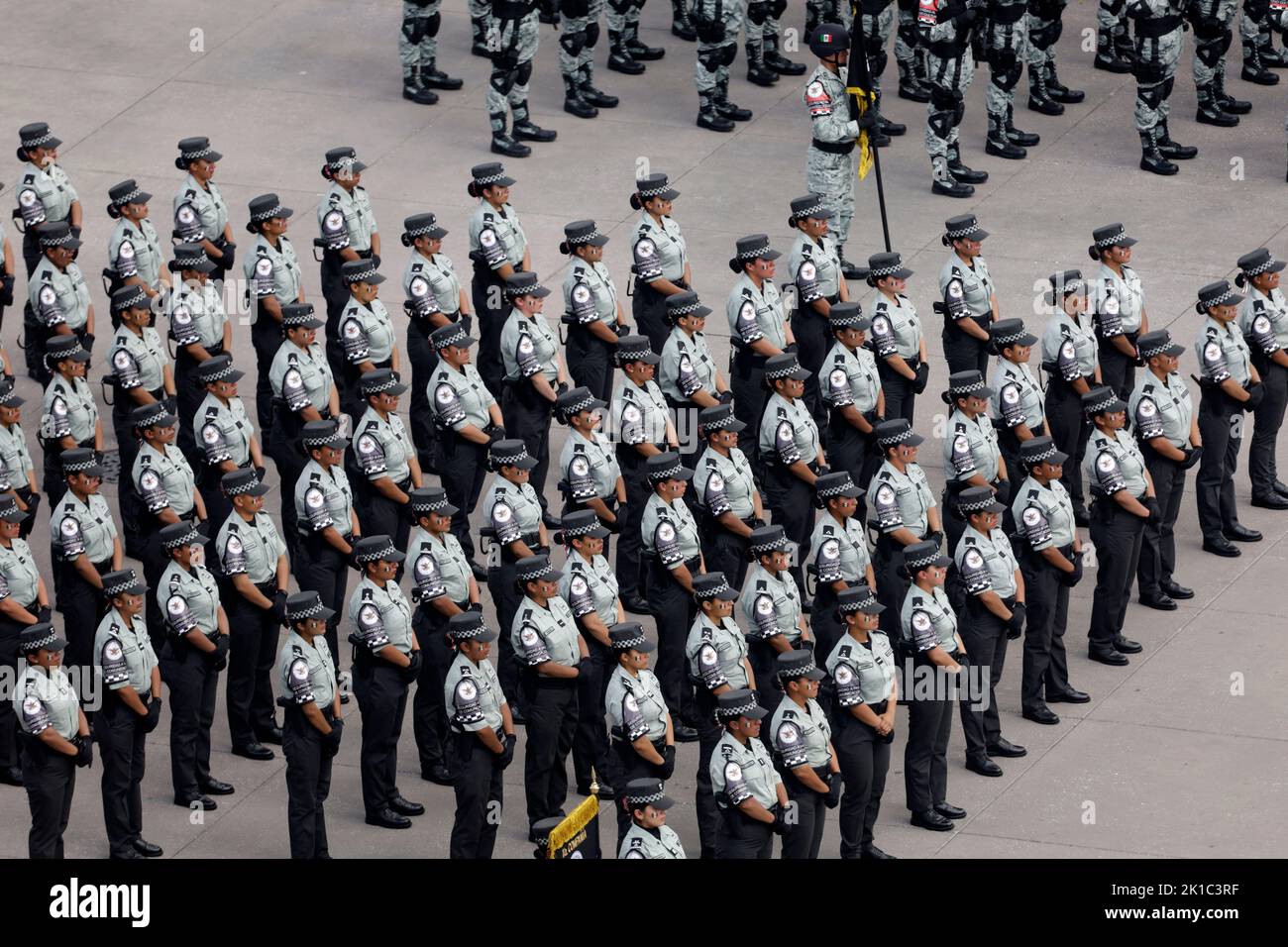 Mexico City, Mexico. 16th Sep, 2022. Members of the Armed Forces and ...