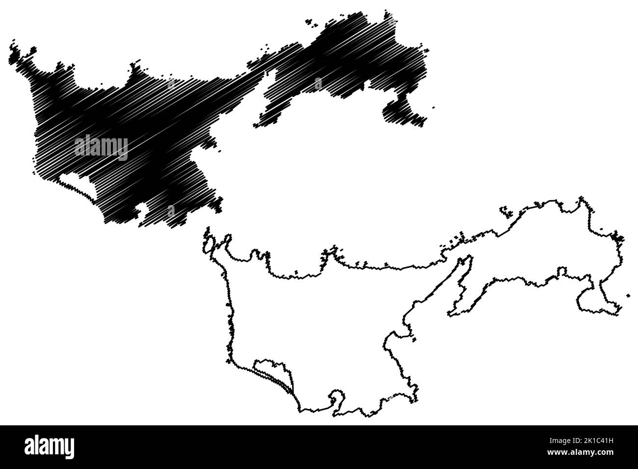 Omi-jima island (Japan, East Asia, Japanese archipelago) map vector ...