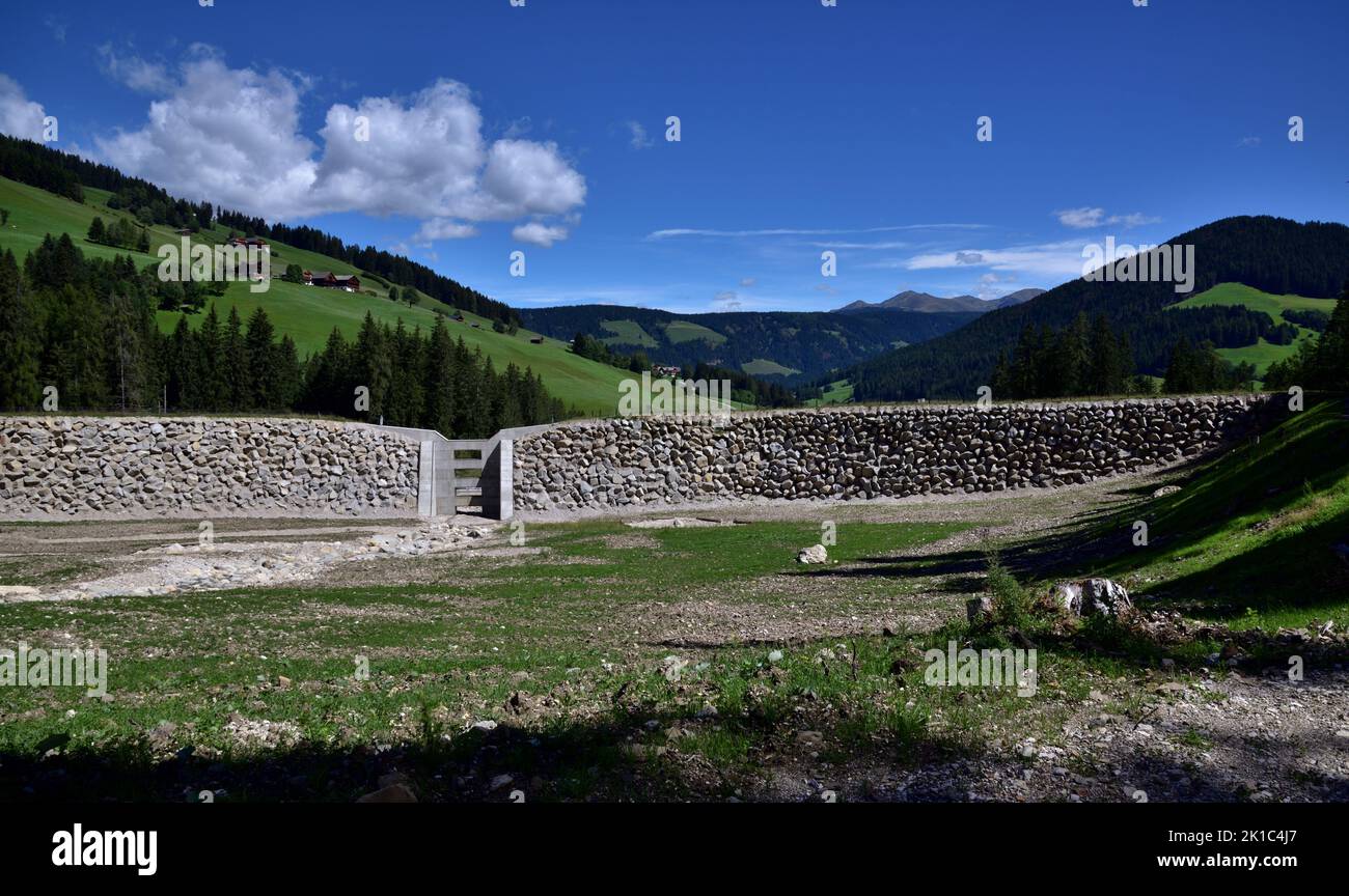 The dam that closes the Rio Schade reservoir, built to protect after ...