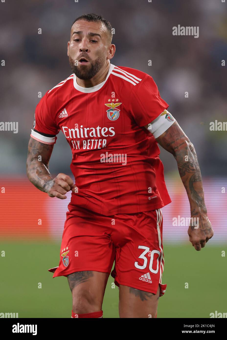 Turin, Italy, 14th September 2022. Nicolas Otamendi of SL Benfica ...