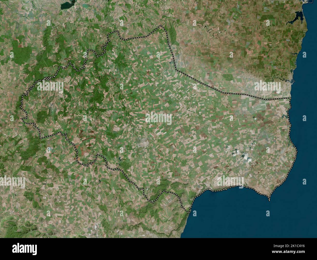 Dobrich, province of Bulgaria. High resolution satellite map Stock Photo - Alamy