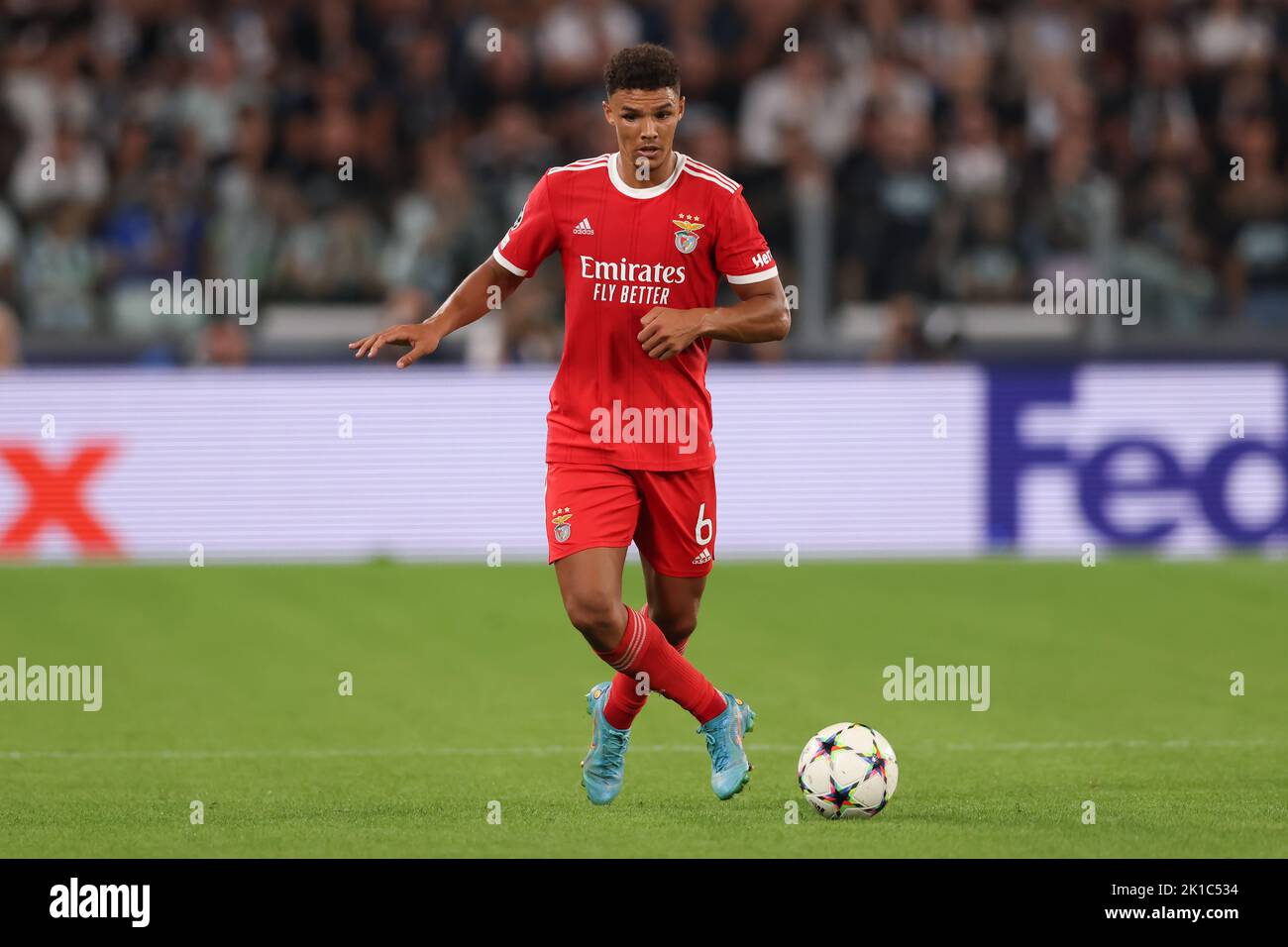 Turin, Italy, 14th September 2022. Alexander Bah of SL Benfica during ...