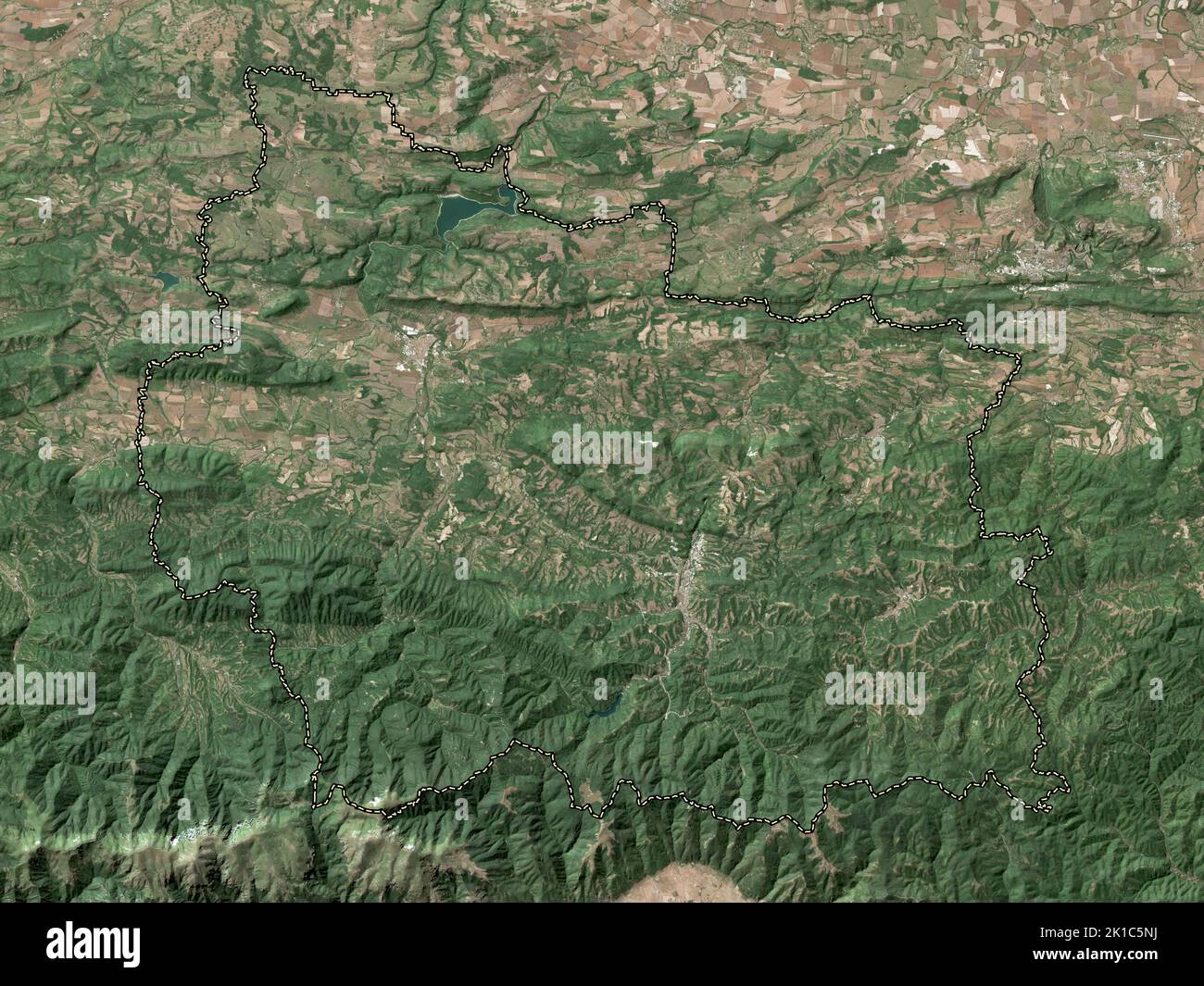 Gabrovo, province of Bulgaria. High resolution satellite map Stock ...