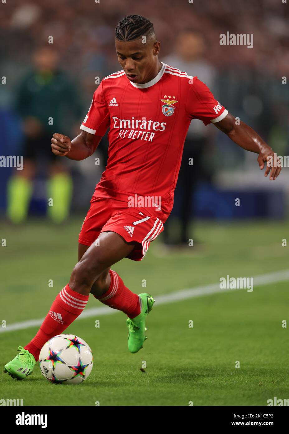 Turin, Italy, 14th September 2022. David Neres of SL Benfica during the ...