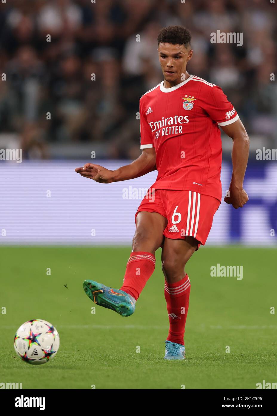 Turin, Italy, 14th September 2022. Alexander Bah of SL Benfica during ...