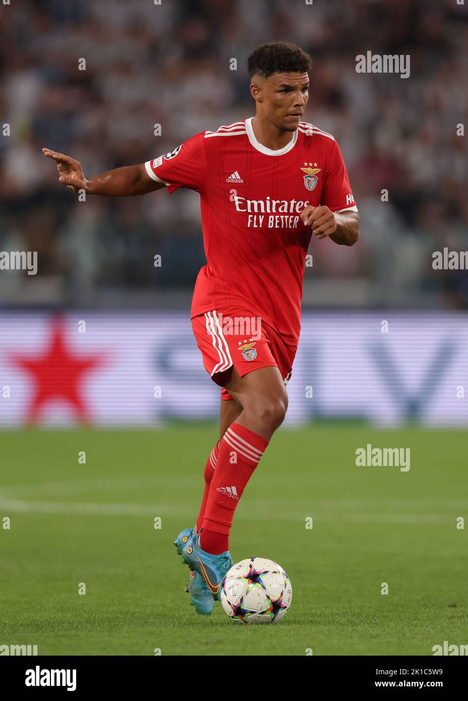 Turin, Italy, 14th September 2022. Alexander Bah of SL Benfica during ...