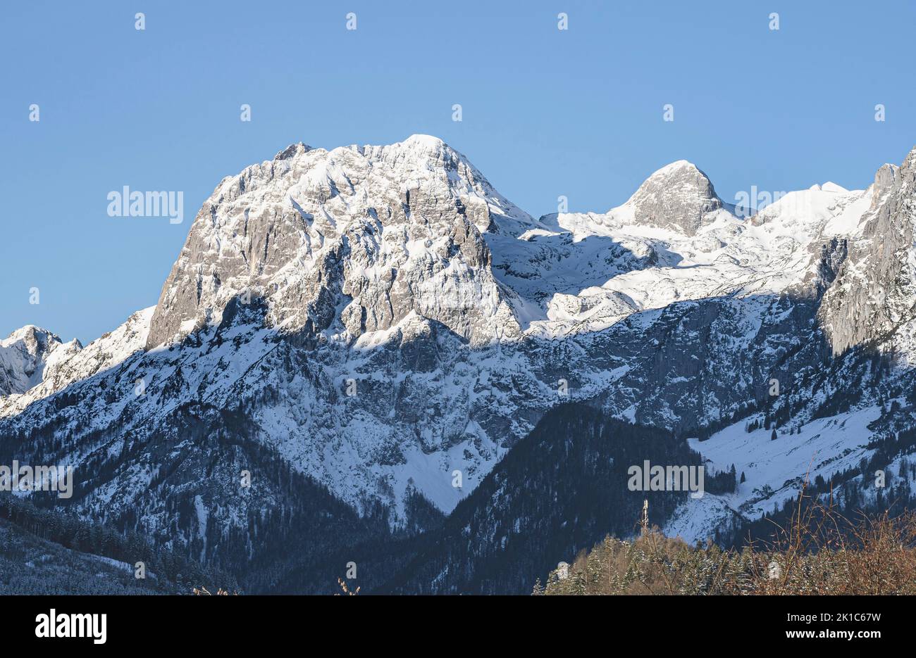 Snowy mountain landscape, Berchtesgaden, Bavaria, Germany Stock Photo ...