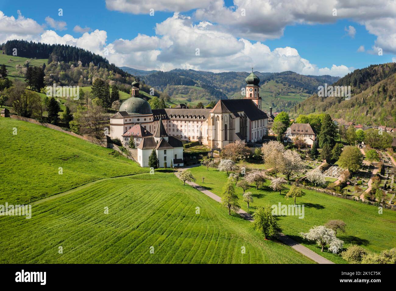 Sankt Trudpert Monastery, Muenstertal, Spring, Black Forest, Baden ...