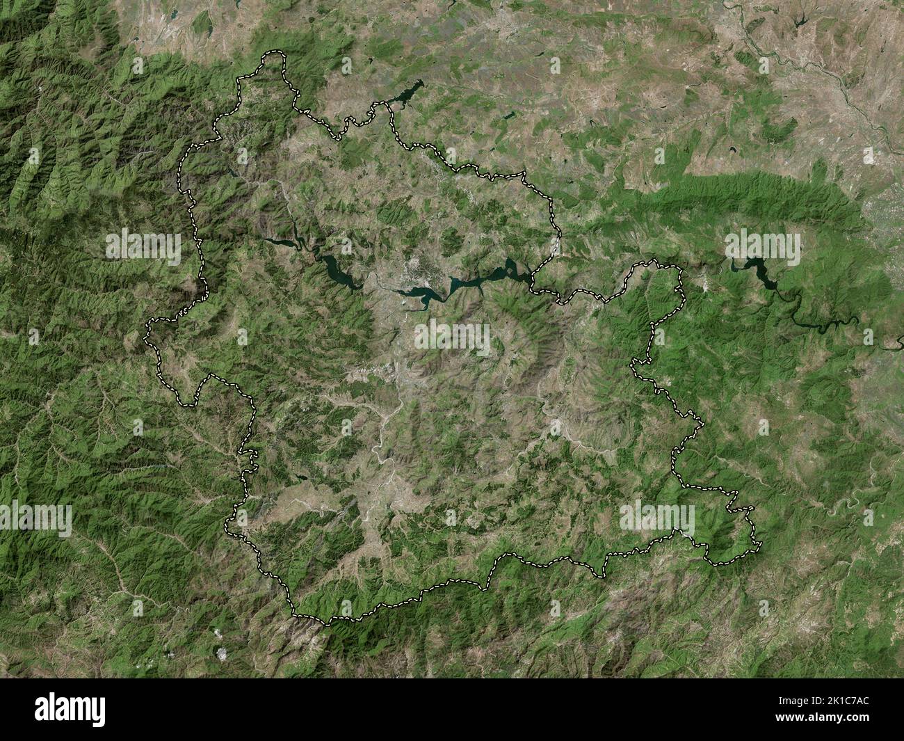 Kardzhali, province of Bulgaria. High resolution satellite map Stock ...
