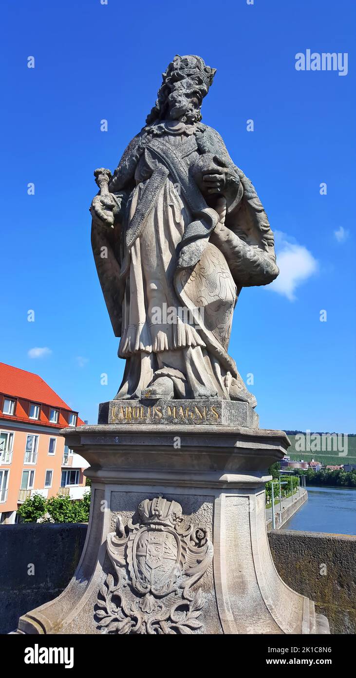 Charlemagne (Carolus Magnus) is a statue on the old bridge over the ...