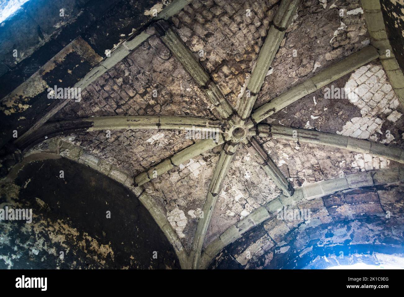 Medieval ceiling of a town gate in Rochester, Kent, England, UK Stock ...