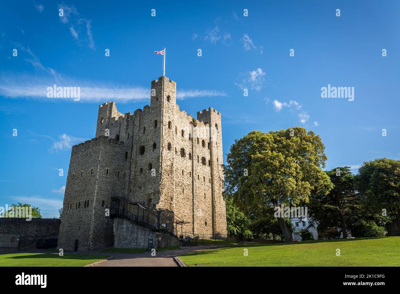 Rochester Castle - the 12th-century keep or stone tower is one of the ...