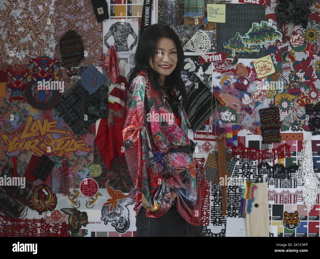 Portrait of fashion designer Vivienne Tam, at her offices in Lai Chi ...