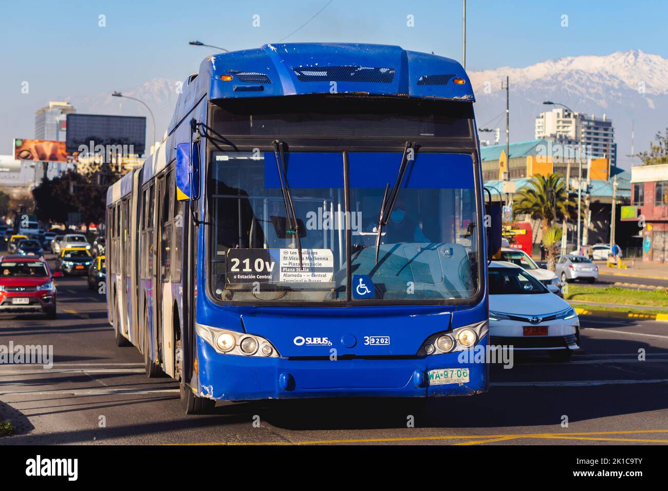 Santiago, Chile - July 2022: A Transantiago, or Red Metropolitana de ...